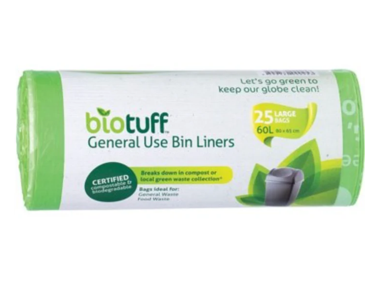 Bin Liners Biotuff 60l X 25 Pantree Sunshine Coast